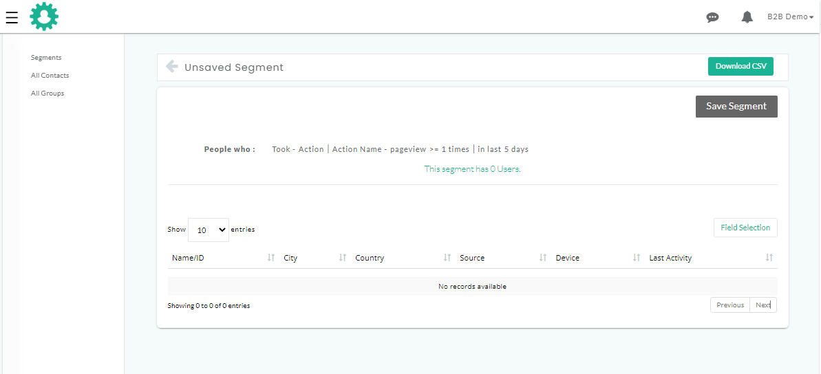 Export your audience segment data to a CSV | CustomerLabs 1PD Ops