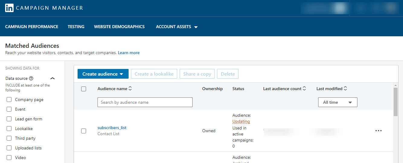 Sync the audience with LinkedIn • CustomerLabs - No Code Customer Data Platform for Small and ...