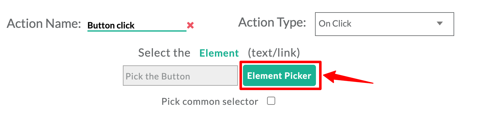 Tracking specific element - Modifying Selector • CustomerLabs 1PD Ops