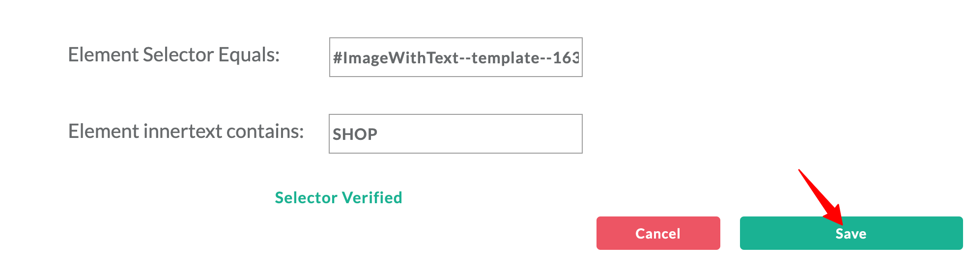 Tracking specific element - Modifying Selector • CustomerLabs 1PD Ops Tracking specific element - Modifying Selector • CustomerLabs 1PD Ops