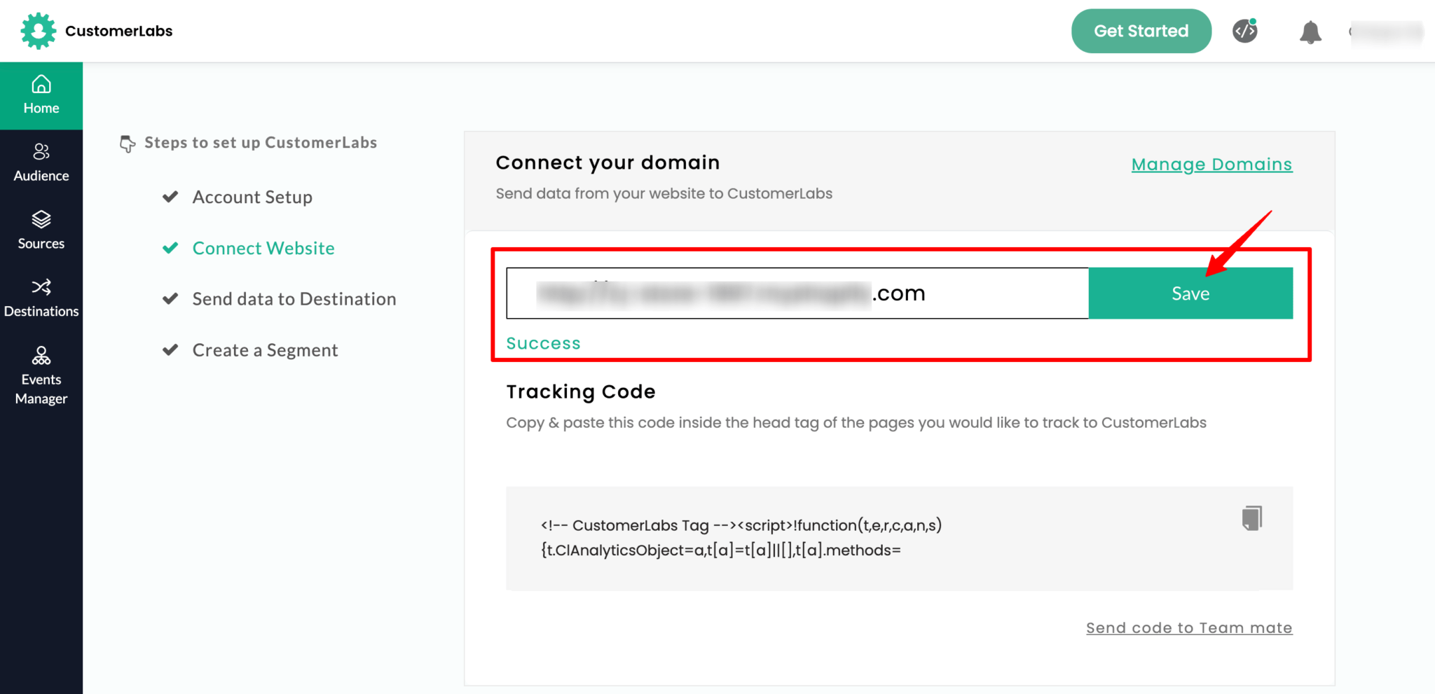 Tracking code installation • CustomerLabs 1PD Ops