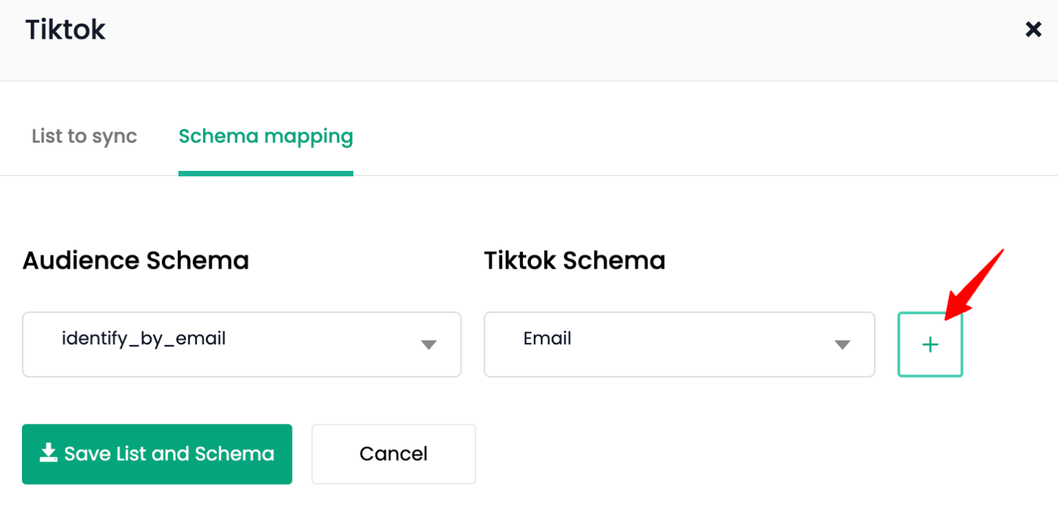 Sync the audience with TikTok • CustomerLabs 1PD Ops
