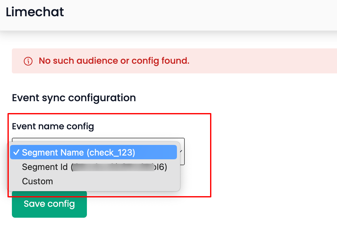 Sync CustomerLabs Audience Segments with LimeChat