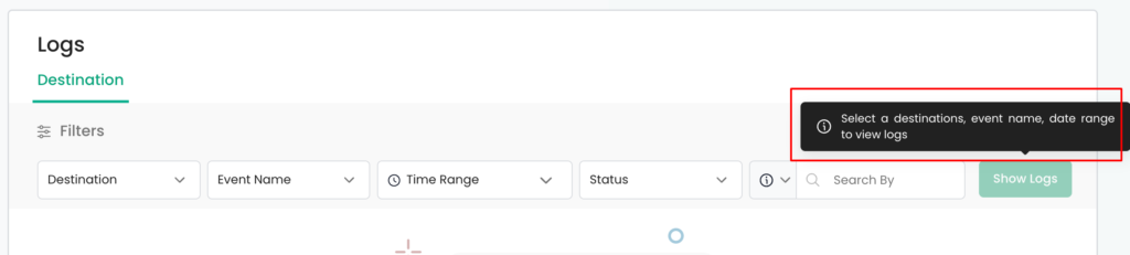 Destination Logs • CustomerLabs CDP