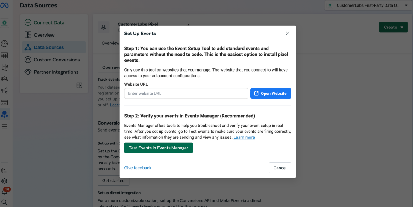 How to Install Meta pixel on Shopify in 2024 • CustomerLabs 1PD Ops